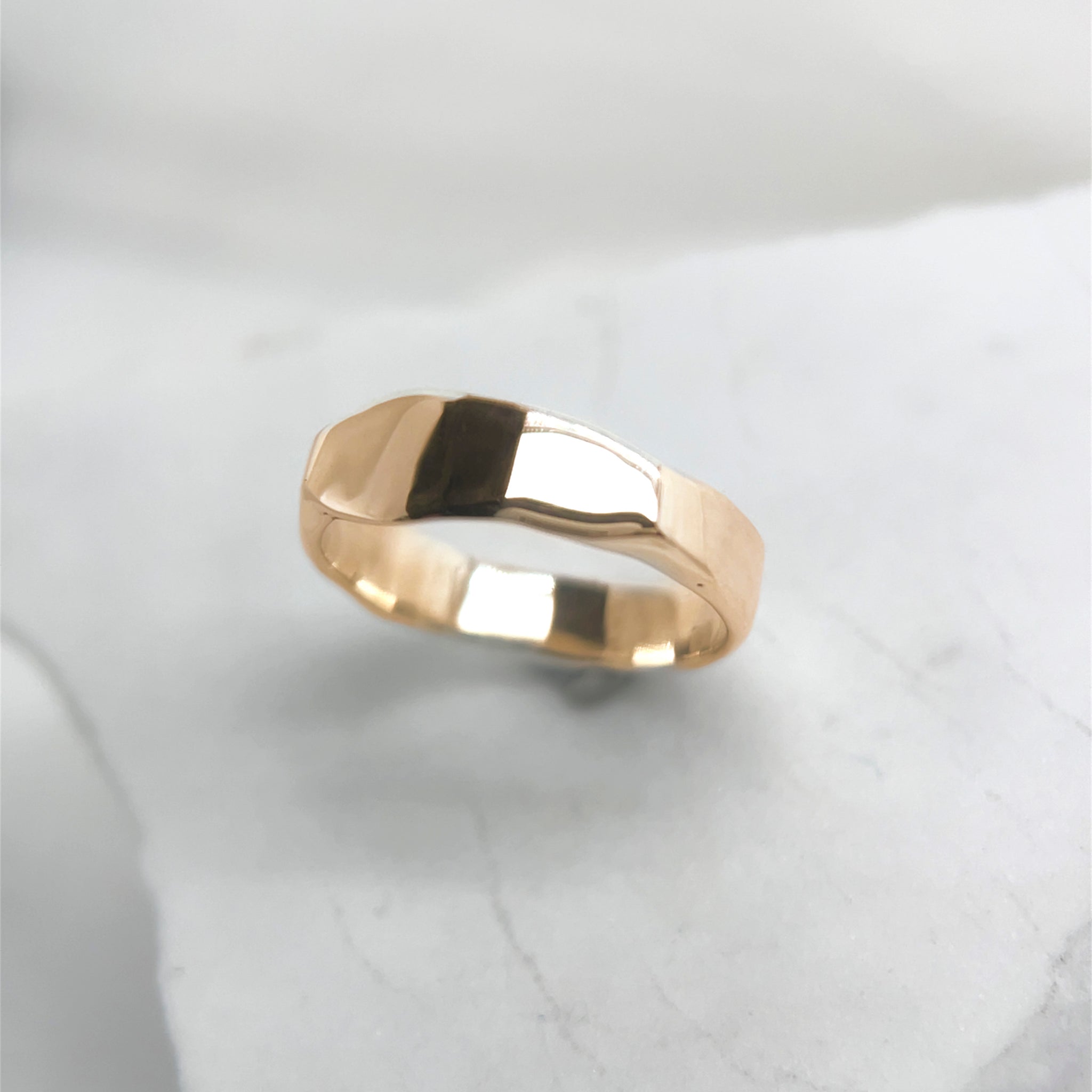 Gold Band Impression Ring